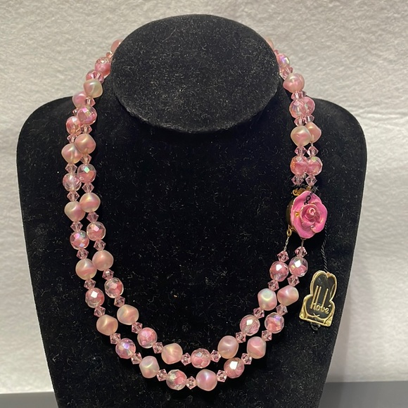 Hobe | Jewelry | Vintage Hobe Pink Double Strand Beaded Necklace 6 ...